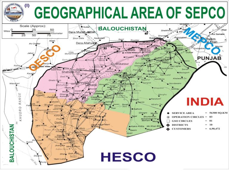 Area Electrified By SEPCO - Pesco Online Bills